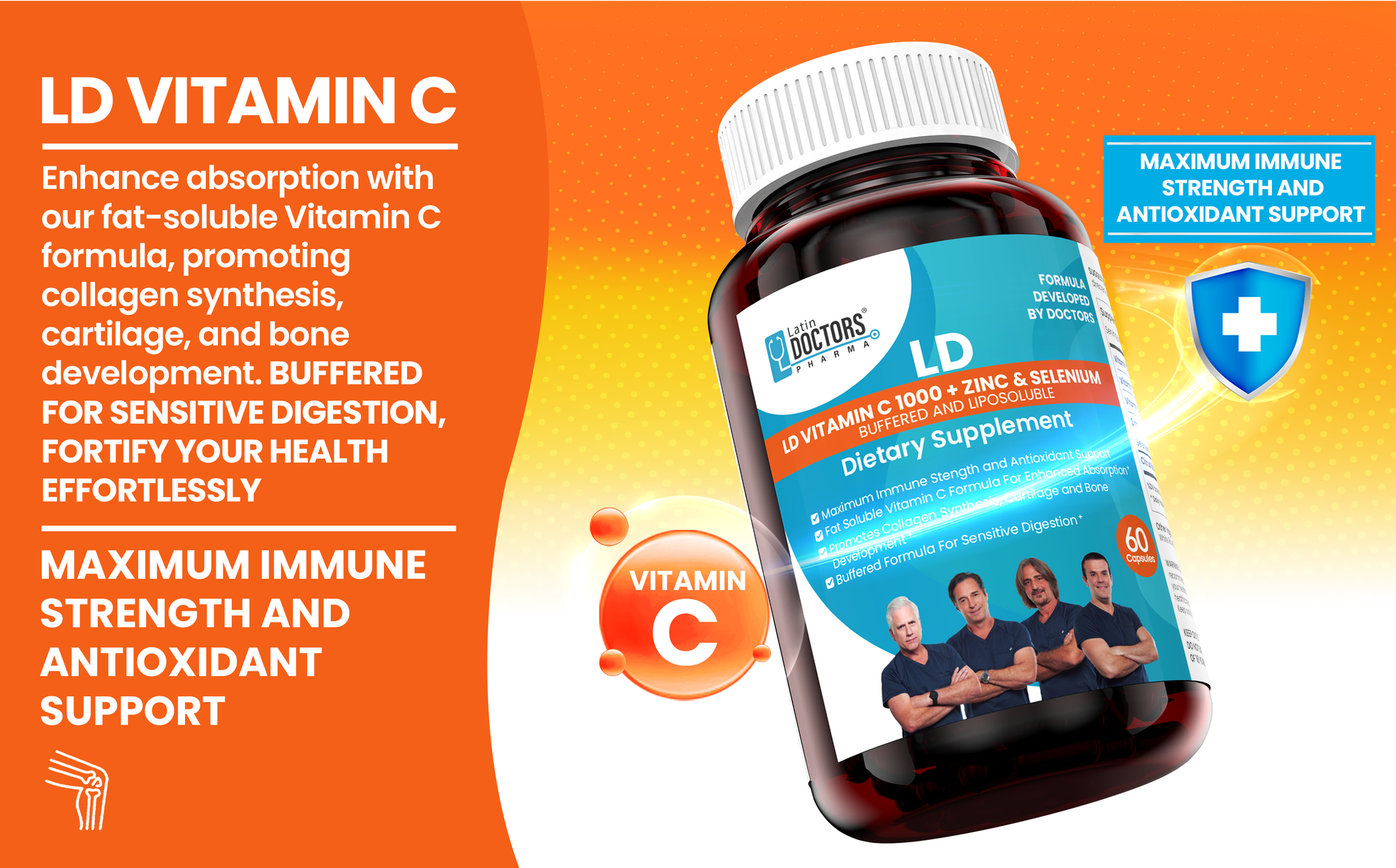 LD VITAMIN C 1000 + ZINC & SELENIUM – Latin Doctors